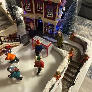 Holiday | Vintage Fiber Optic Winter Village Magnetic Ice Rink | Poshmark